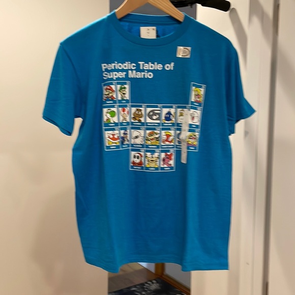 Shirts & Tops | Nwt Super Mario Periodic Table Of Super Mario Nintendo ...